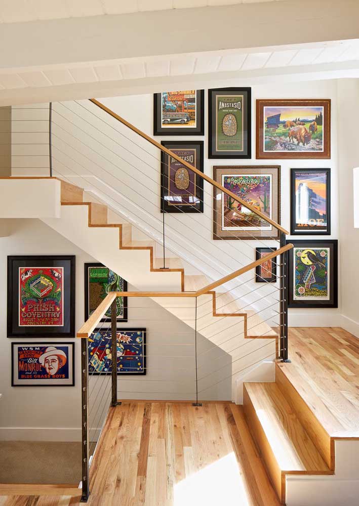 Ideias De Decoracao Para Parede De Escada - ideias criativas decoração